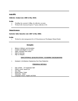 Resume - Ankit Lal1 | DOCX