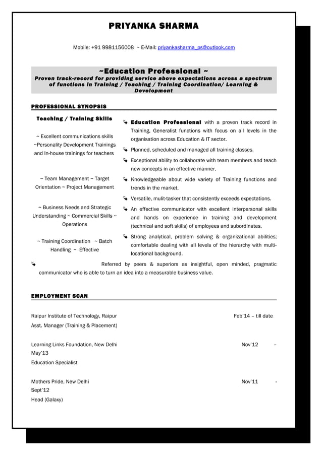 PRIYANKA Resume-1 | PDF