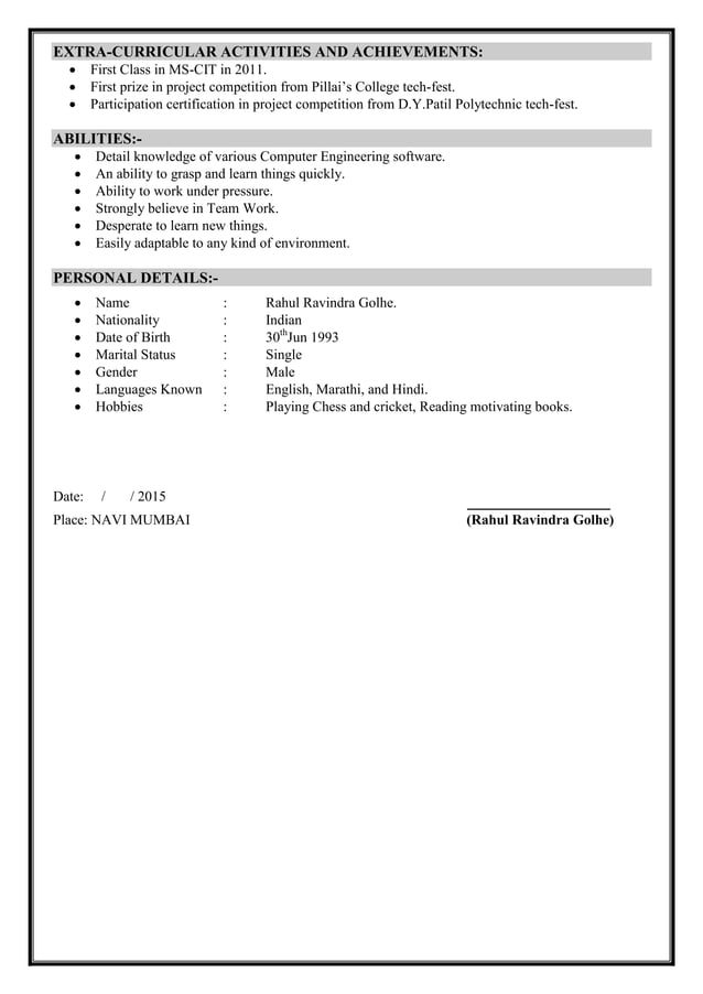 Resume | PDF | Computing | Technology & Computing