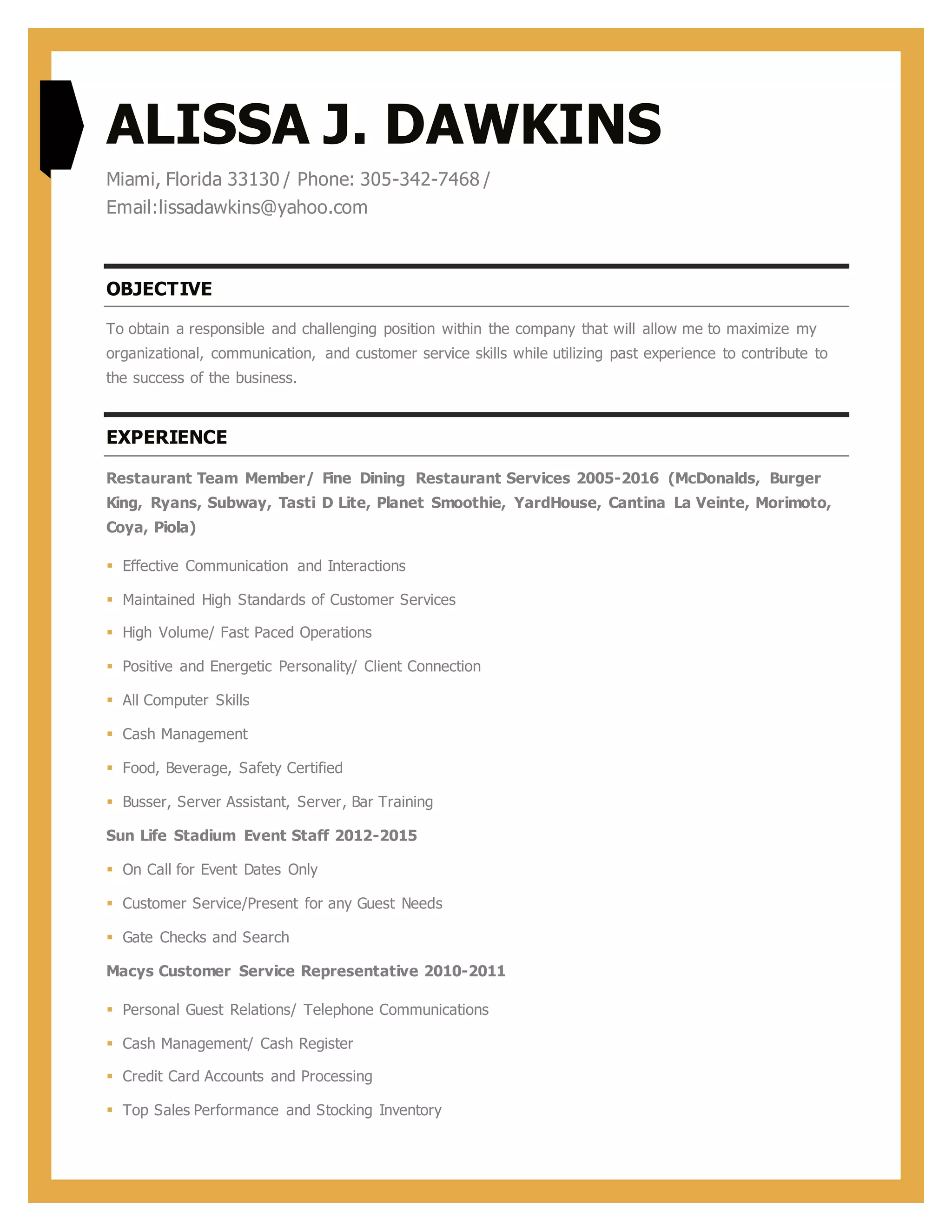 Alissa Resume2016 | PDF