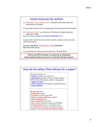 APS March Meeting, Tutorial for Authors & Referees (San Antonio) | PDF