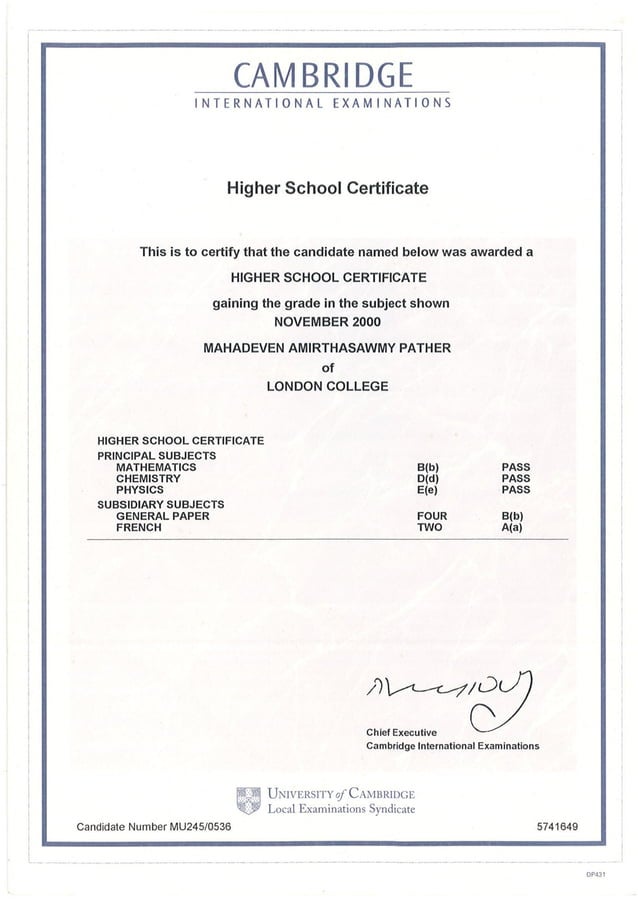 Educational Certificate | PDF