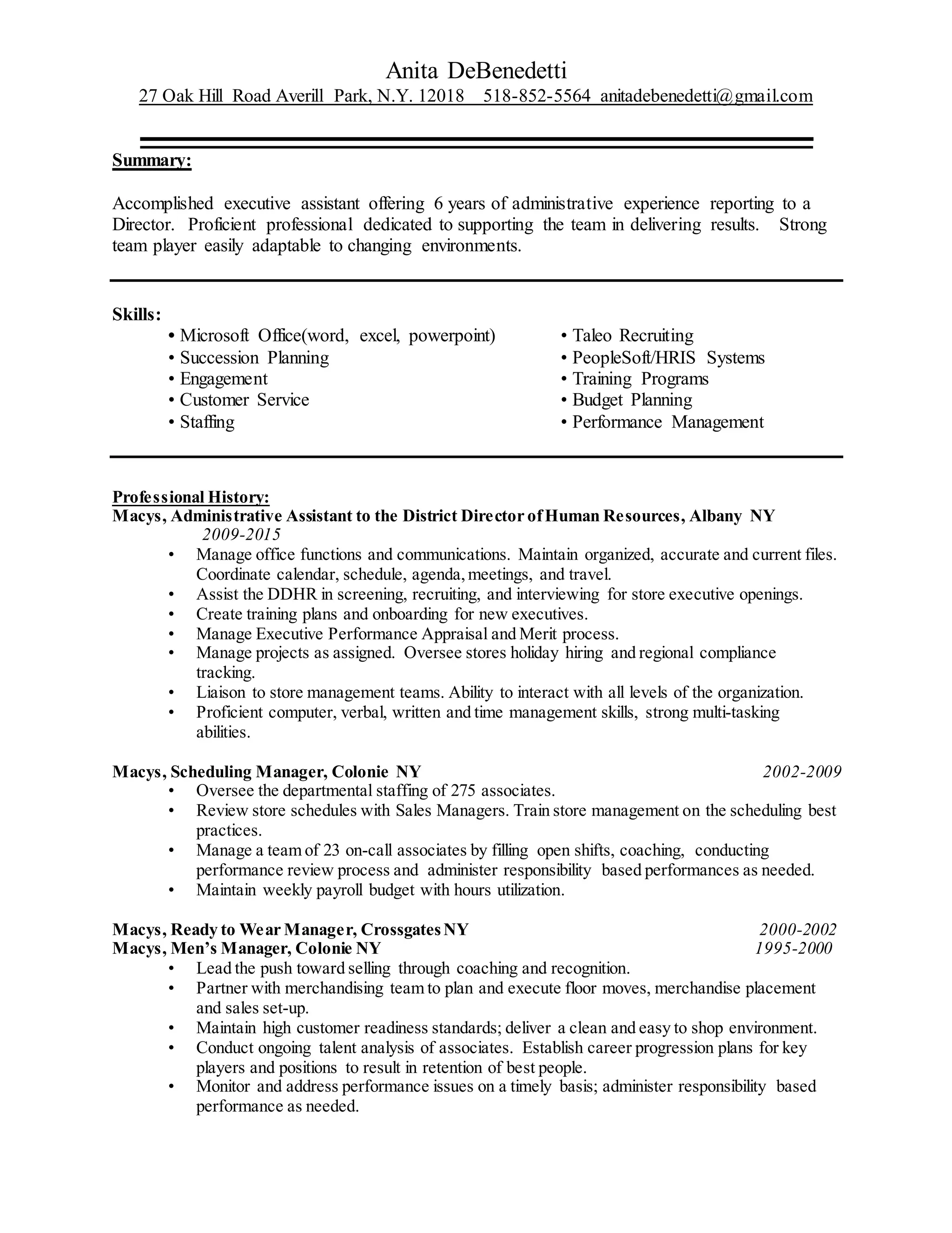 Anita DeBenedetti Resume (1) | DOCX