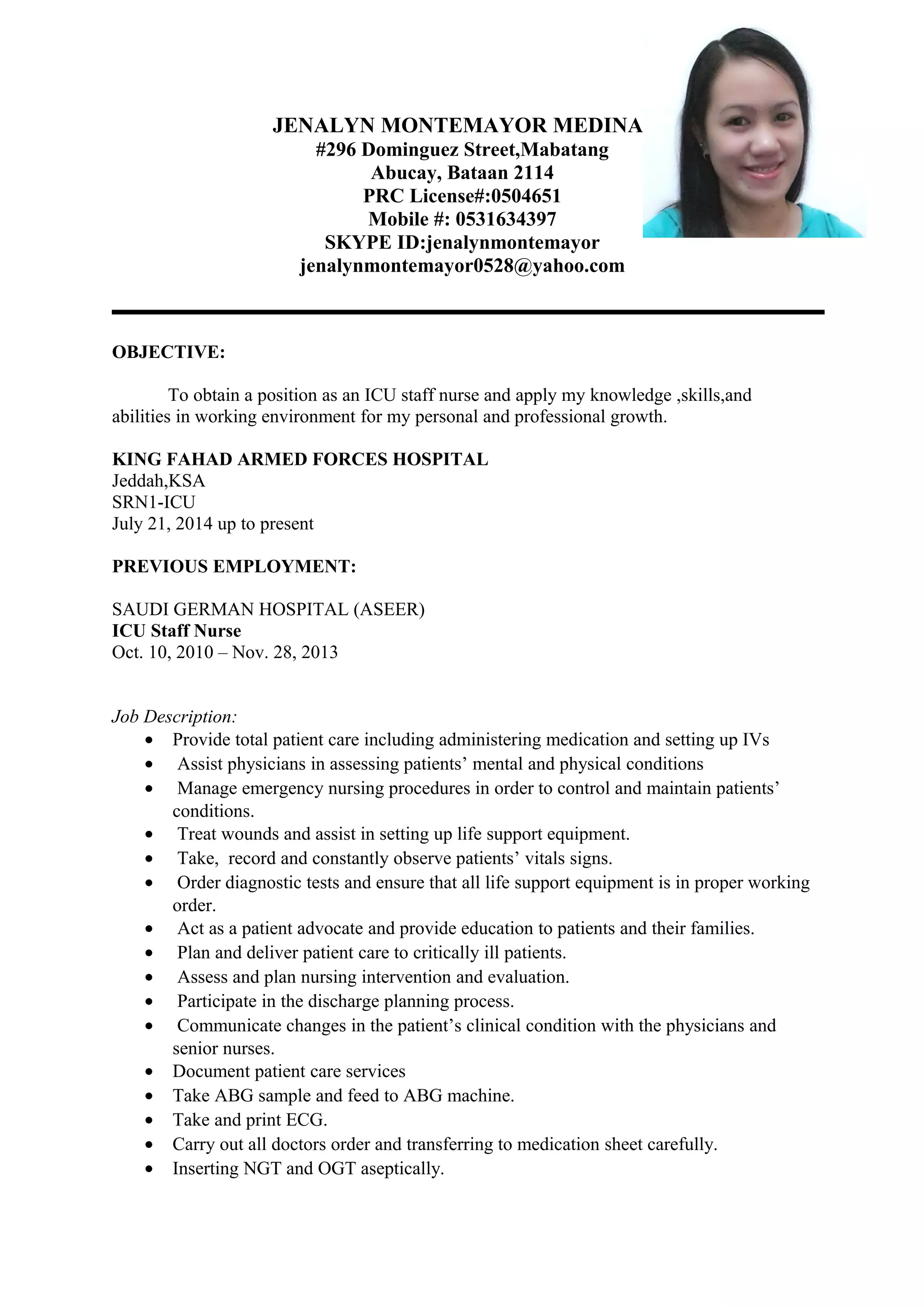 jena new resume | DOC