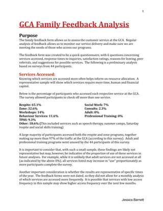 GCA Family Feedback AnalysisPDF | PDF