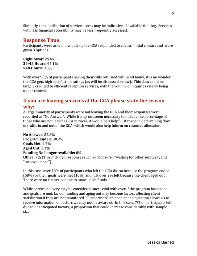 GCA Family Feedback AnalysisPDF | PDF