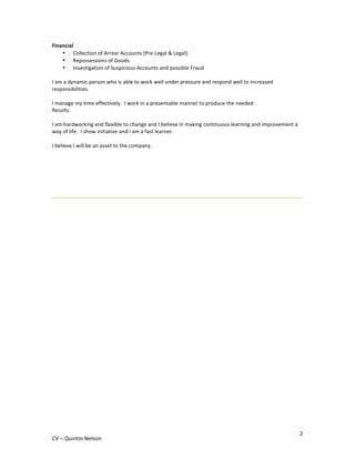 Quintin Nelson CV 2015. doc | PDF