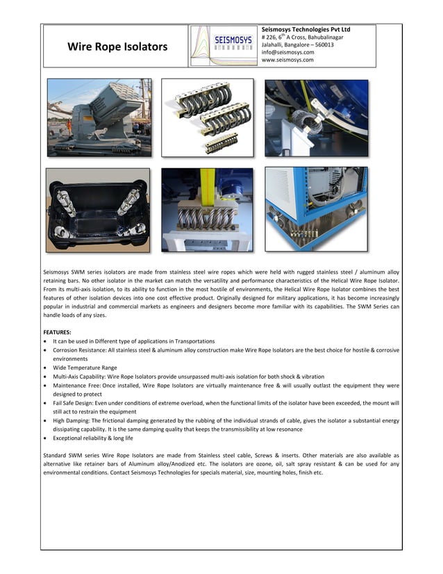 Versatile Wire Rope Isolators for Hostile Environments | PDF