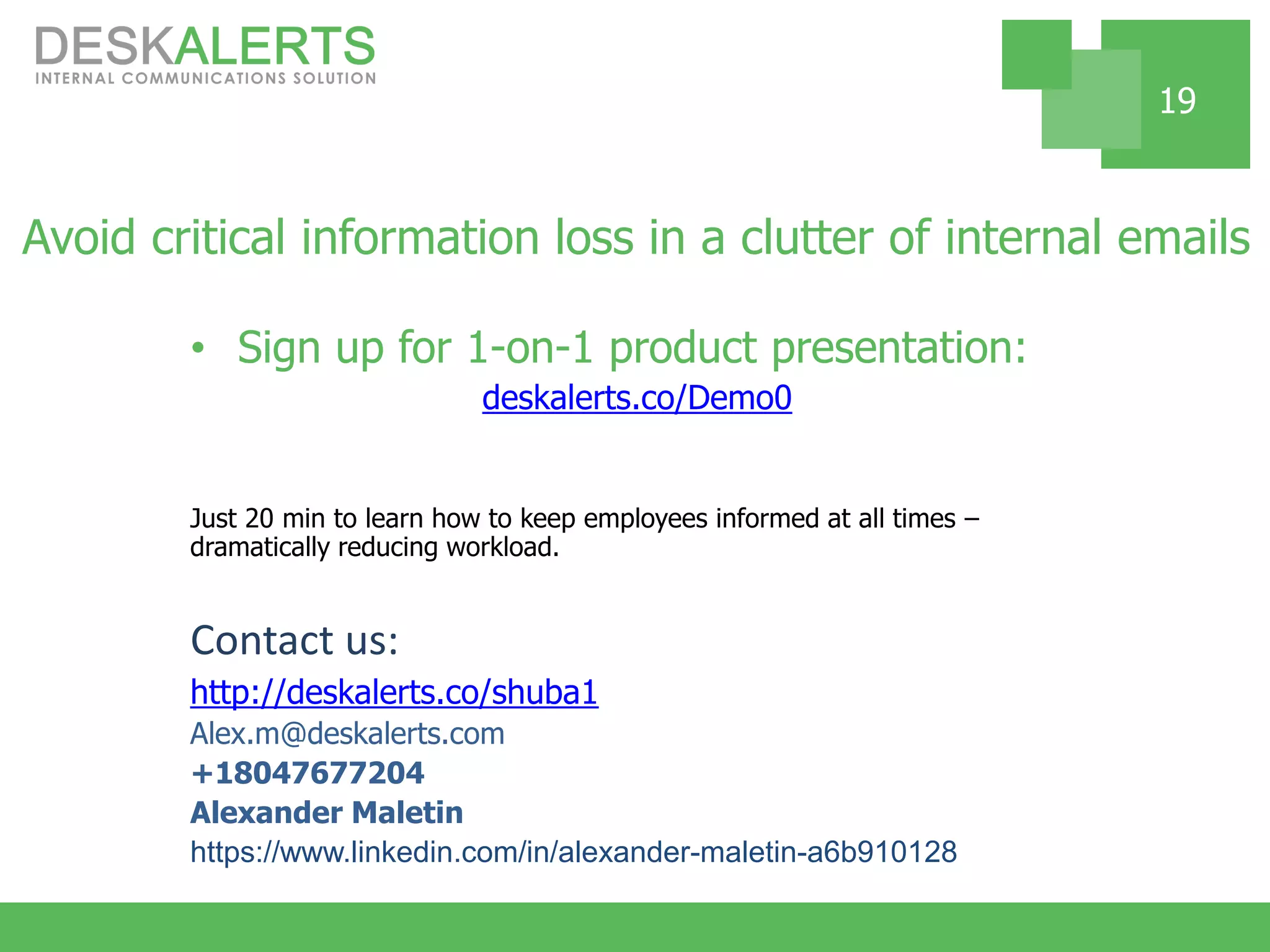 DeskAlerts - Internal Communication Solution | PPTX