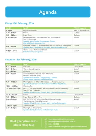 Symposium Health Weekend A4 | PDF