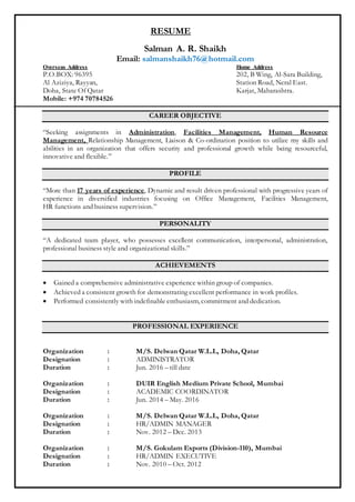 SALMAN CV Qatar | DOCX
