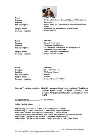 Oktay Tanriver Cv Format ENG | DOC