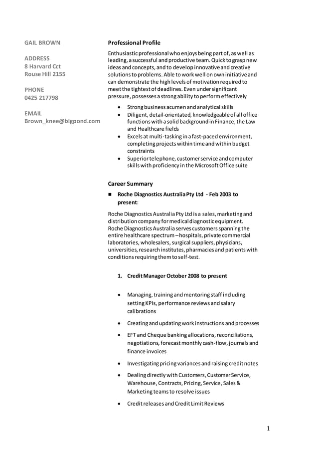 Gail Brown Resume | DOCX
