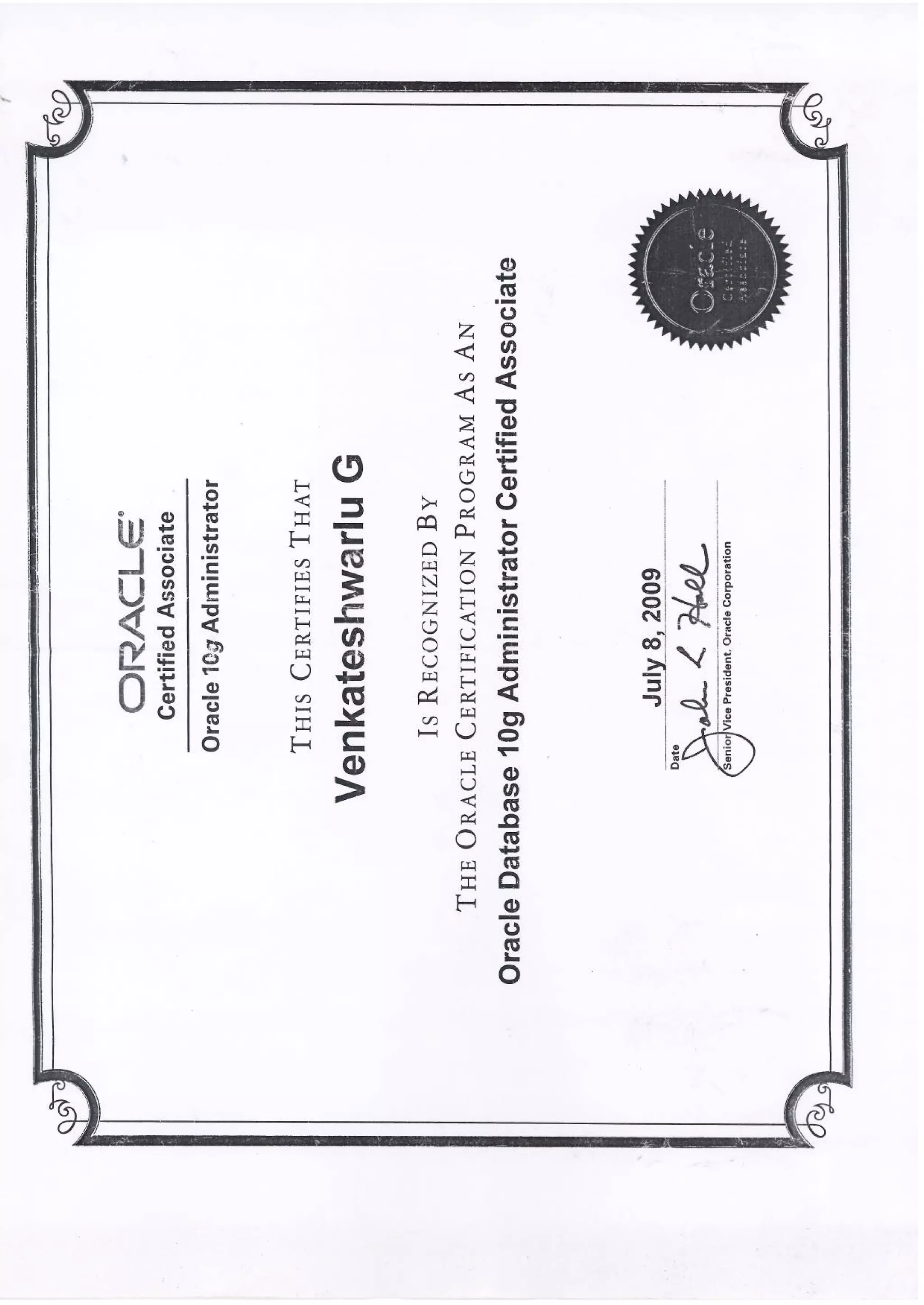 OCA_Certificate_10G | PDF