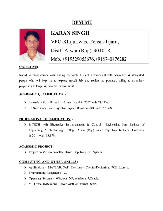 Karan RESUME-1 | PDF