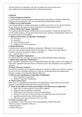 Design & Analysis Of Algorithm | PDF