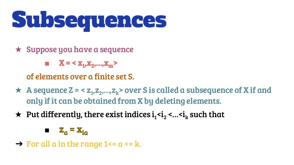 Longest Common Subsequence longest-common-subsequence