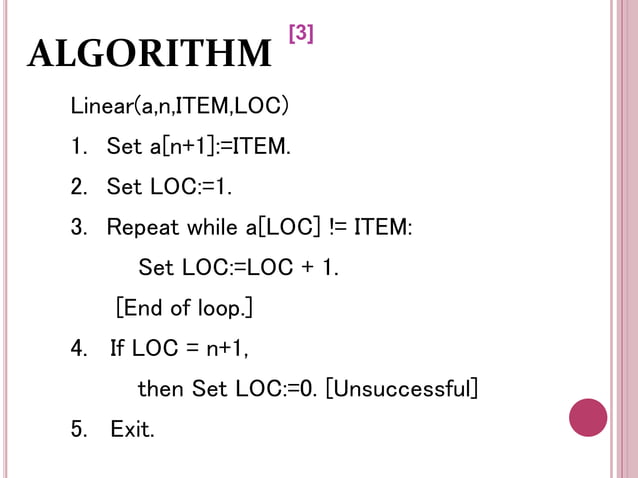 LINEAR SEARCH | PPTX | Search | Internet