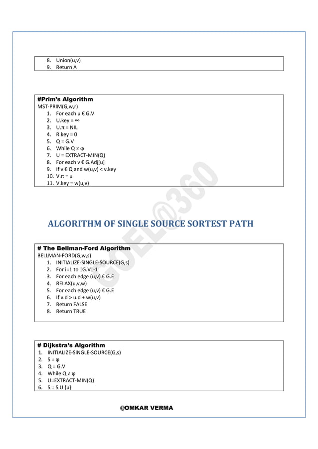 Design and analysis of algorithm By Creative Developper | PDF