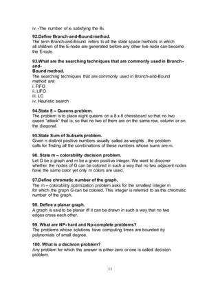 ALGORITHMS - SHORT NOTES | DOC