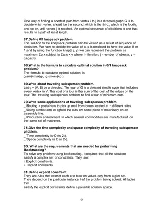 ALGORITHMS - SHORT NOTES | DOC