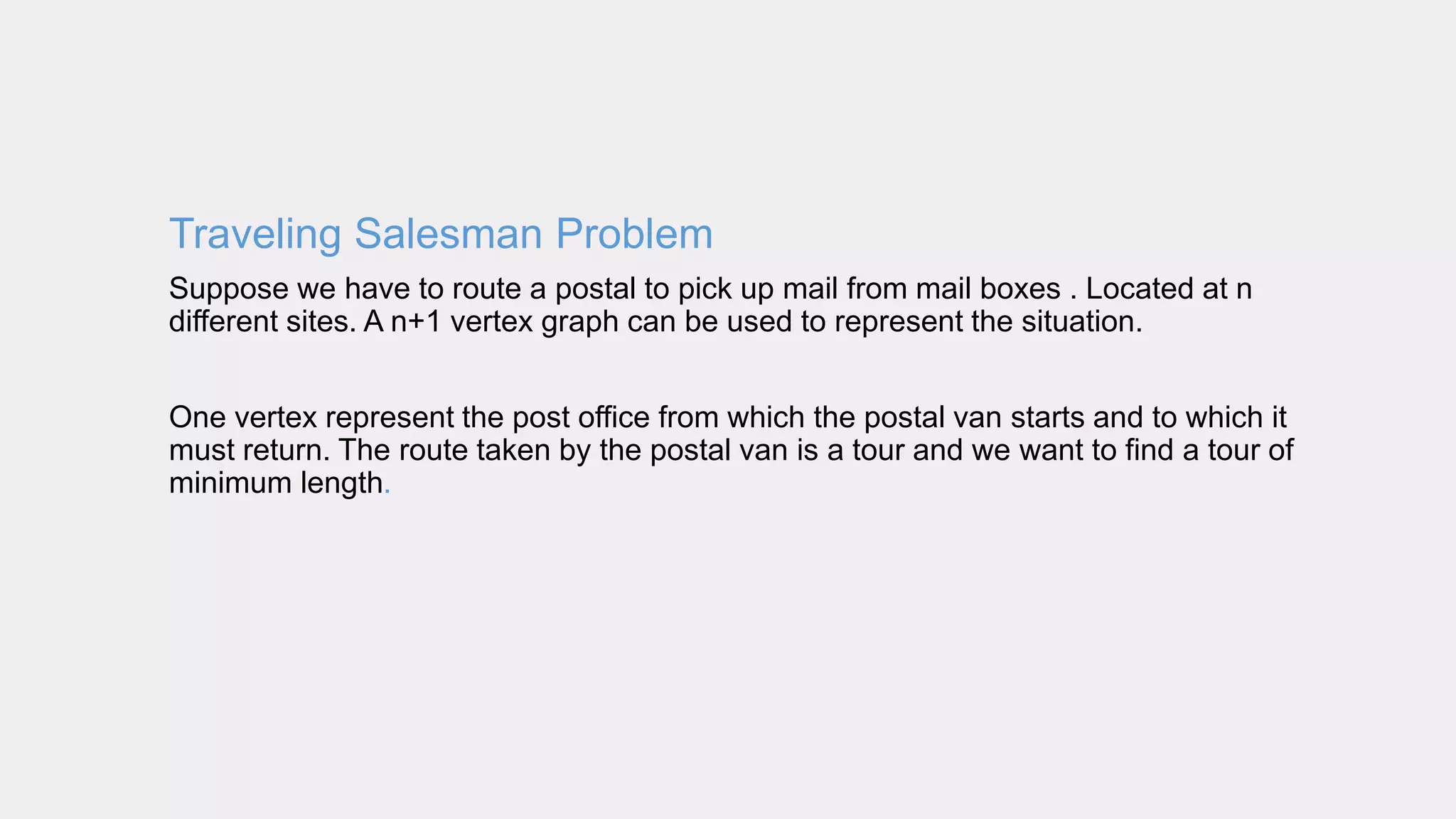 Traveling Salesman Problem | PPTX | Technology & Computing