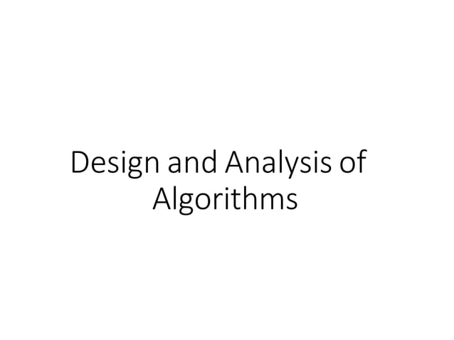 Design & Analysis of Algorithm course .pptx