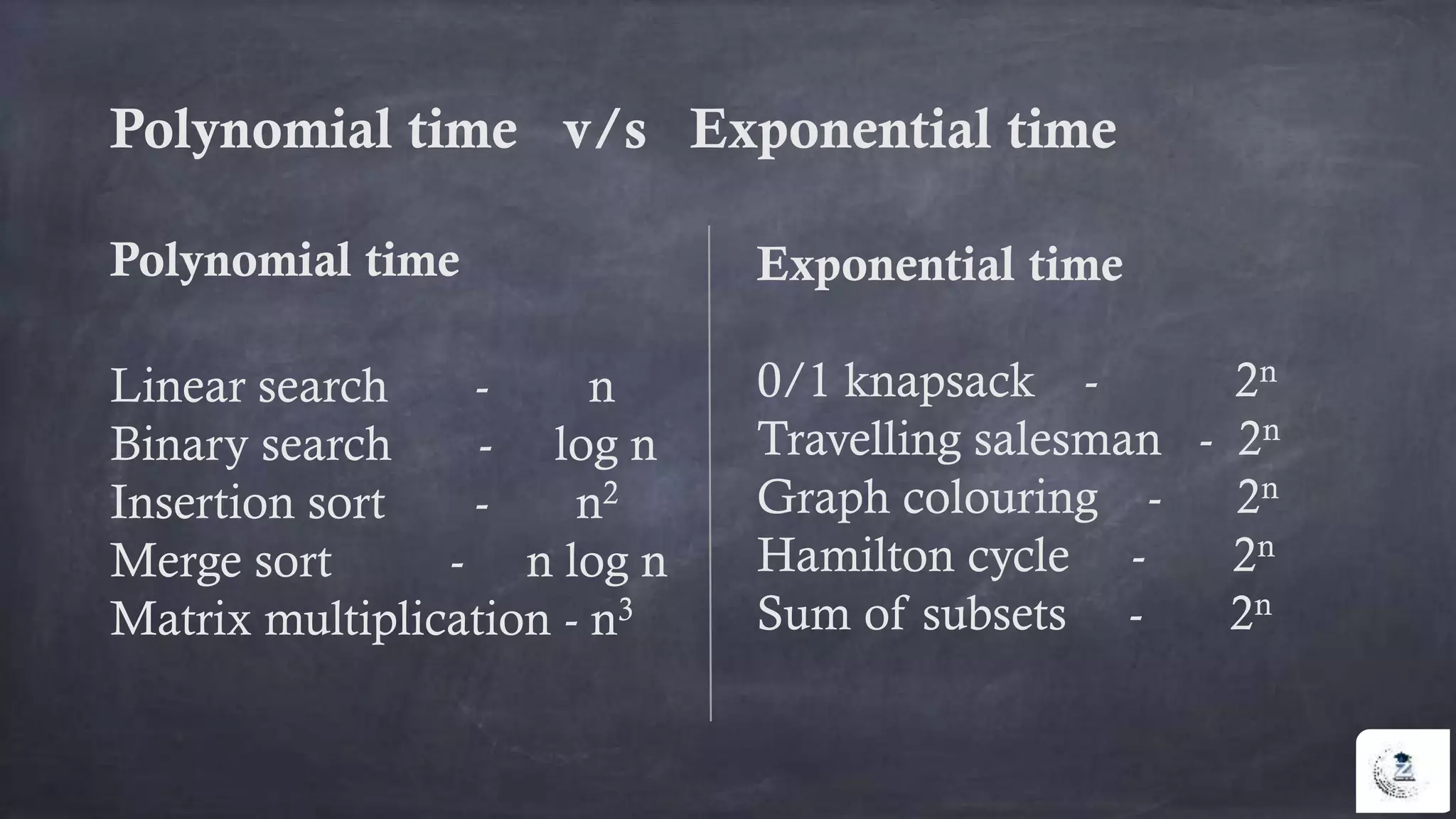 Webinar : P, NP, NP-Hard , NP - Complete problems | PPTX