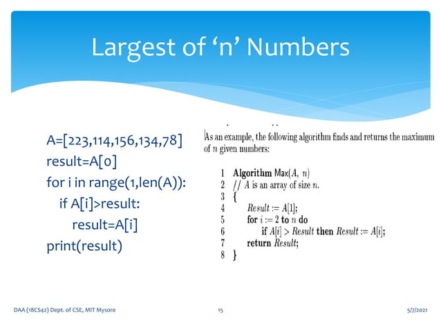 DAA 18CS42 VTU CSE | PPTX | Computer Software and Applications | Computing