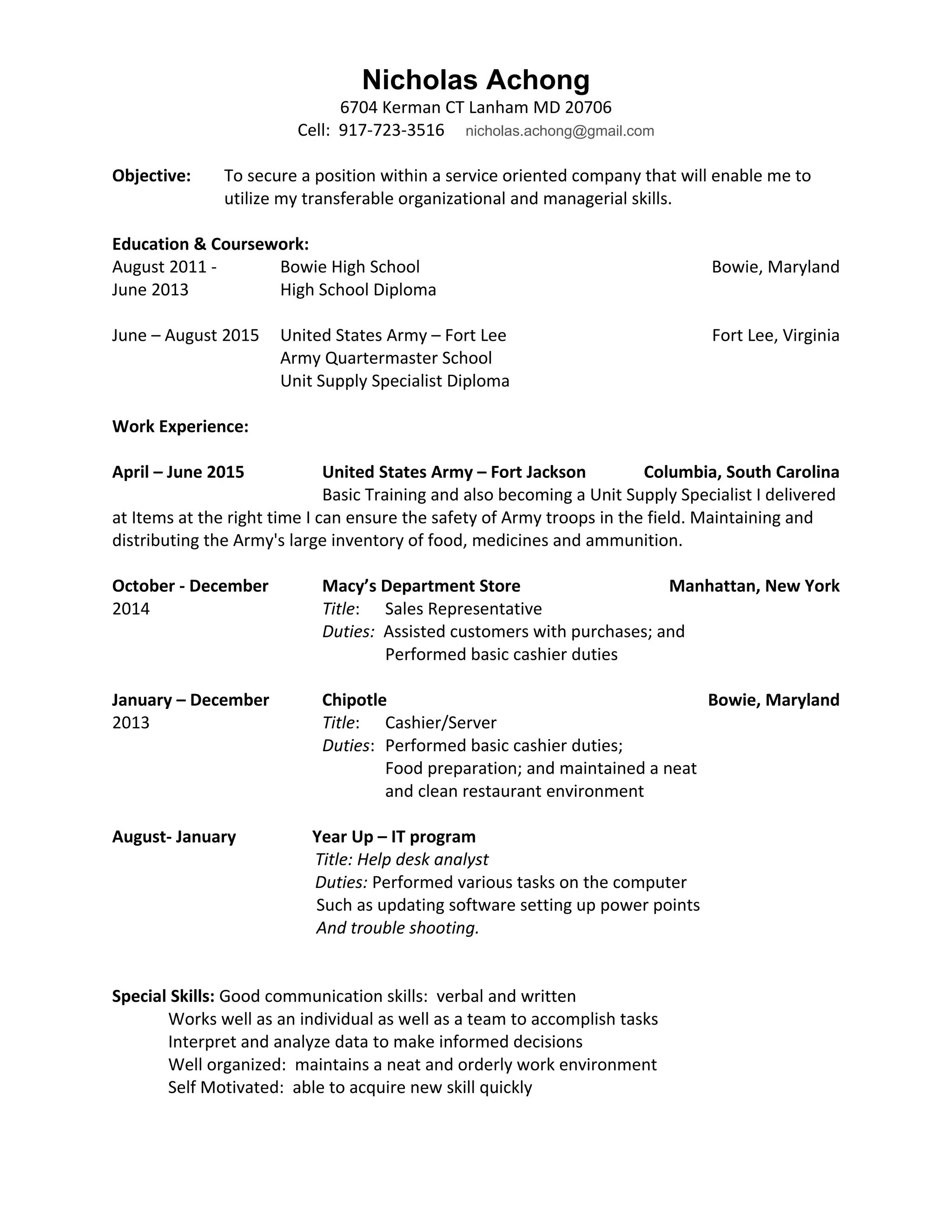 Nicholas_Achong new one | DOC | Business | Business and Finance