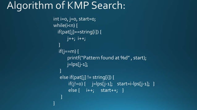 Kmp Algorithm String Matching Ppt