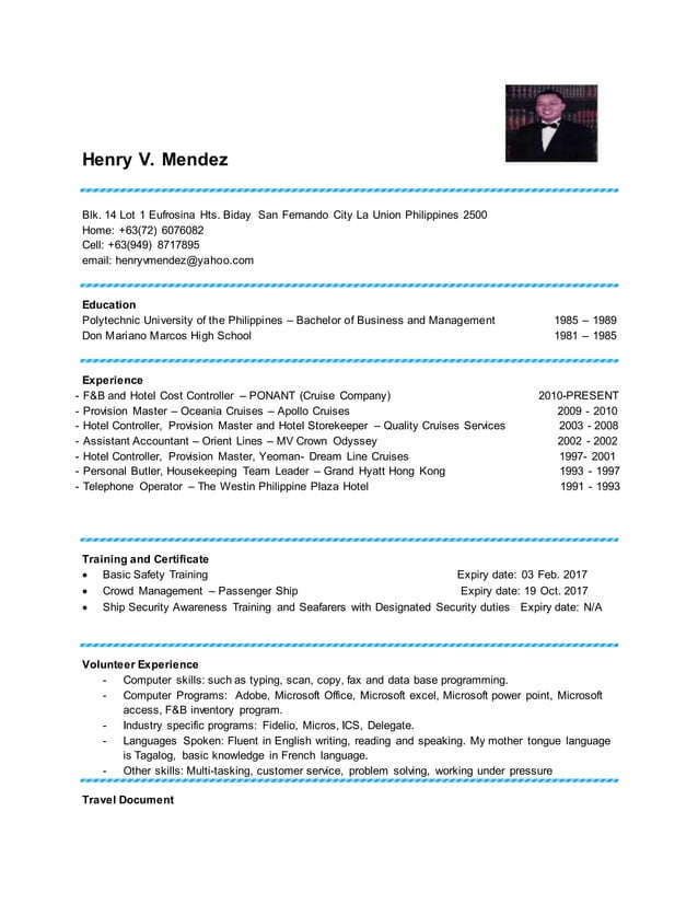 Henry Mendez Resume | PDF