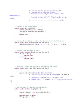 DiceSimulatorProgram | PDF