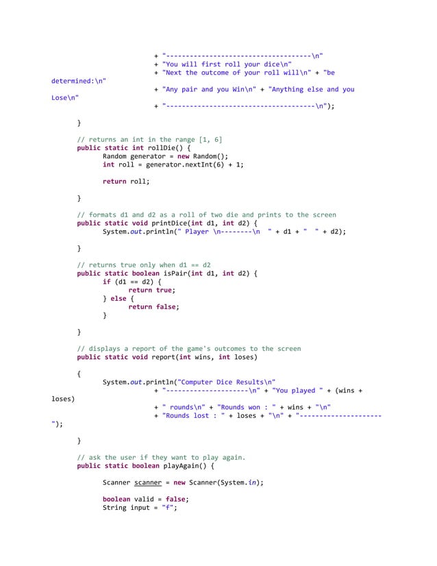 DiceSimulatorProgram | PDF