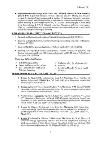 CV Dr S Kumar | PDF