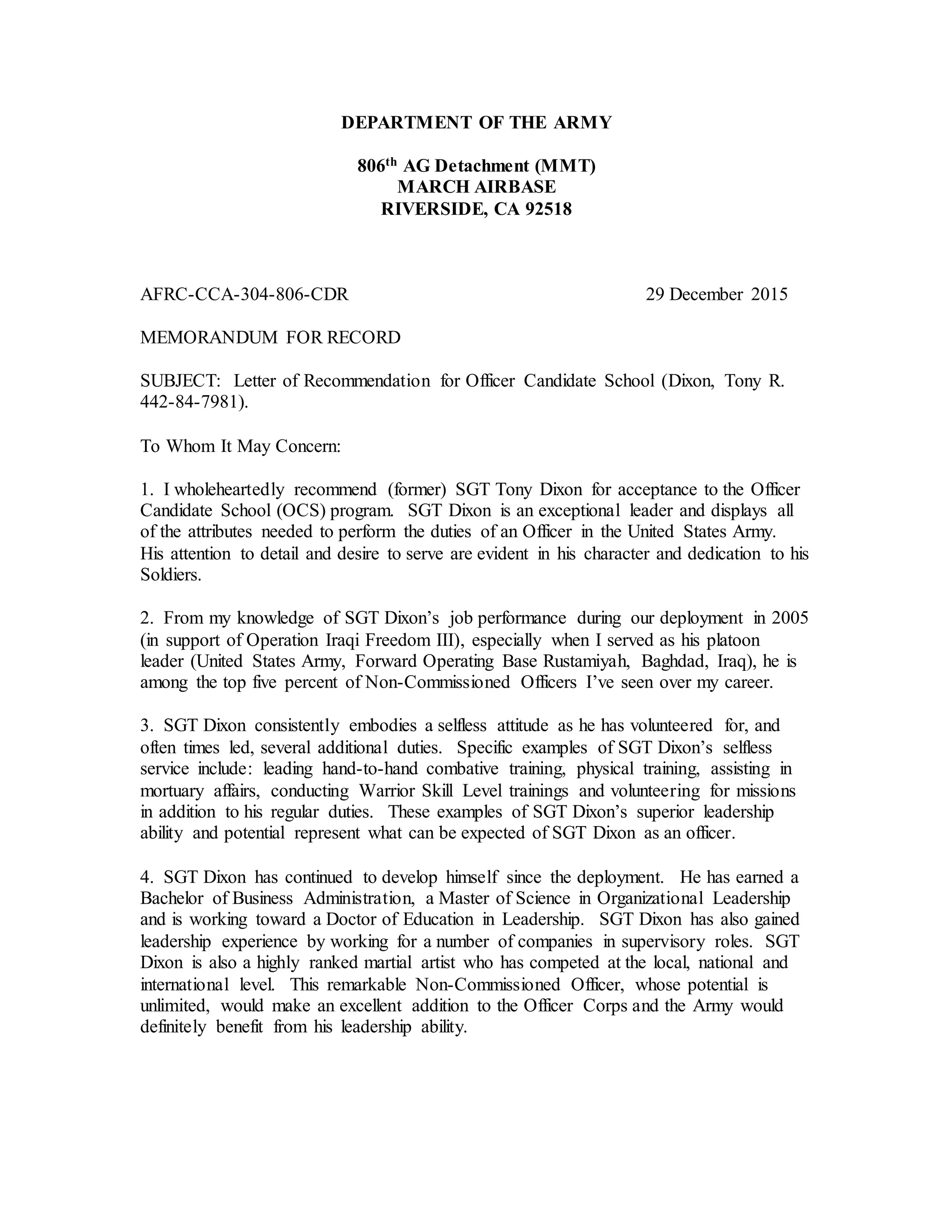 Maj Solis_Letter of recommendation _OCS _Dixon _Dec 2015-2 | DOCX
