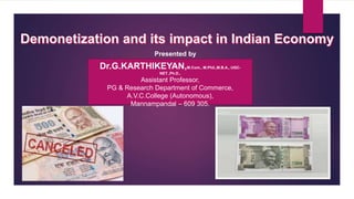 Demonetization and its impact in Indian Economy | PPTX