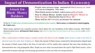 Demonetization and its impact in Indian Economy | PPTX