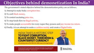 Demonetization and its impact in Indian Economy | PPTX