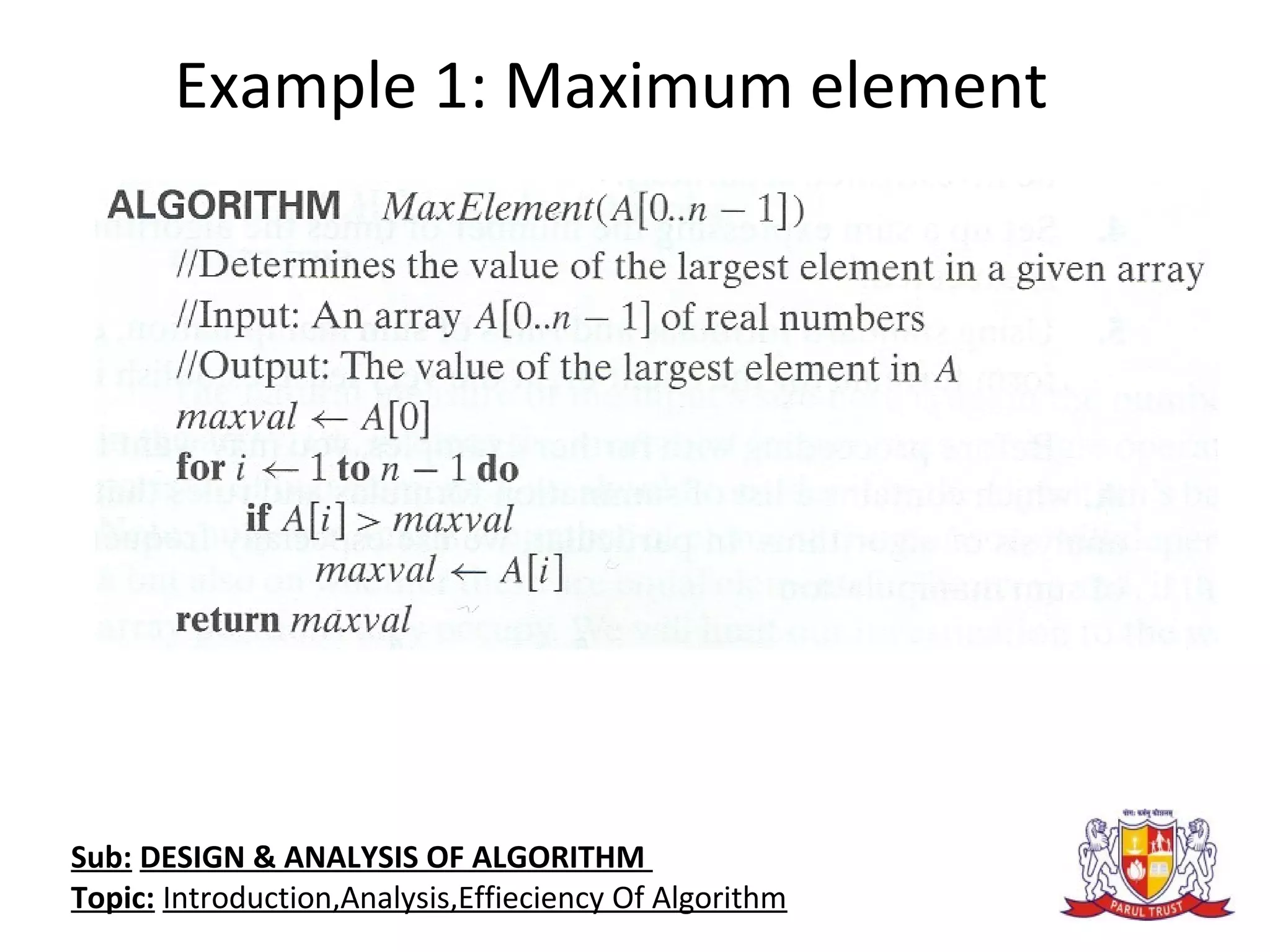 Design and Analysis of Algorithms | PPT