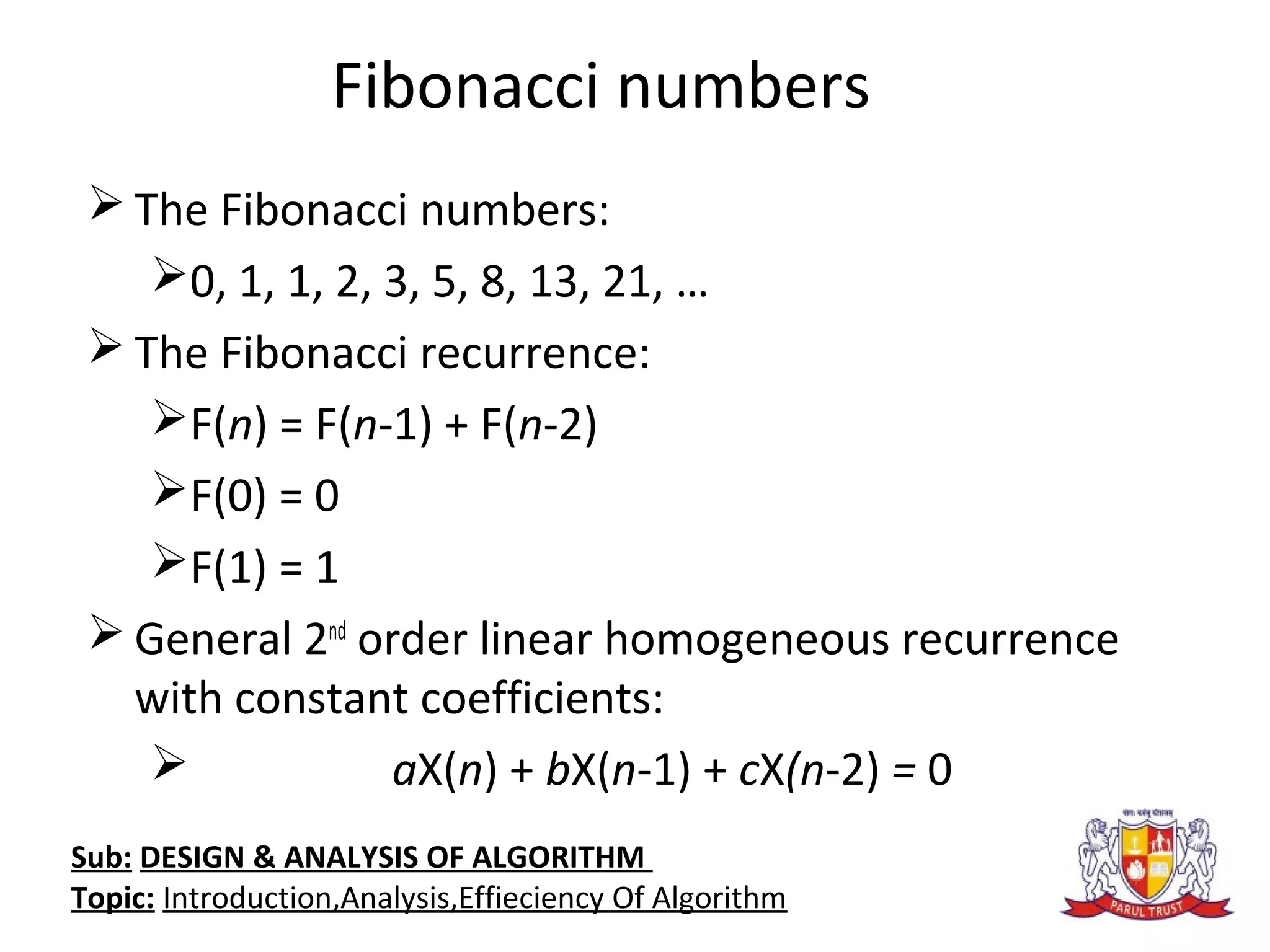 Design and Analysis of Algorithms | PPT