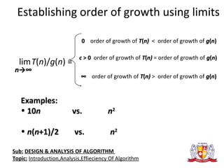 Design and Analysis of Algorithms | PPT