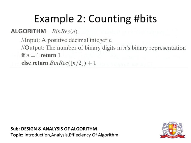 Design And Analysis Of Algorithms Ppt Computing Technology