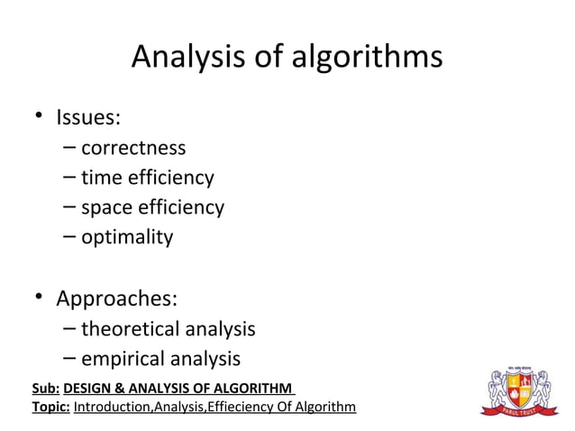 Design And Analysis Of Algorithms Ppt Computing Technology And Computing