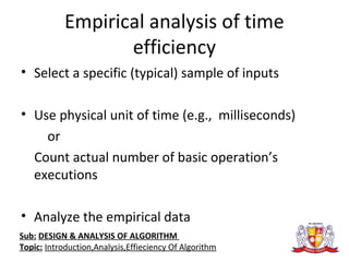 Design and Analysis of Algorithms | PPT