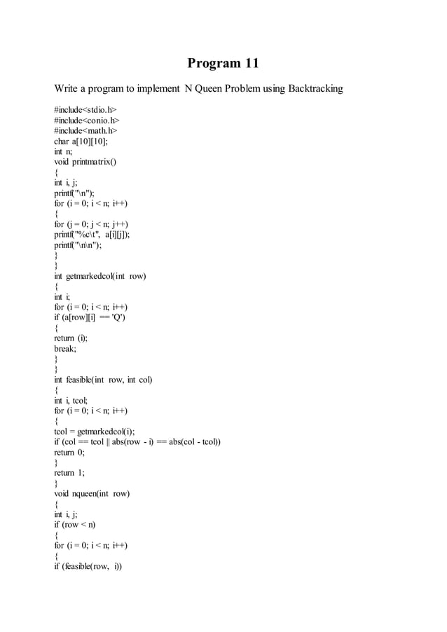 DAA Lab File C Programs | DOCX | Programming Languages | Computing