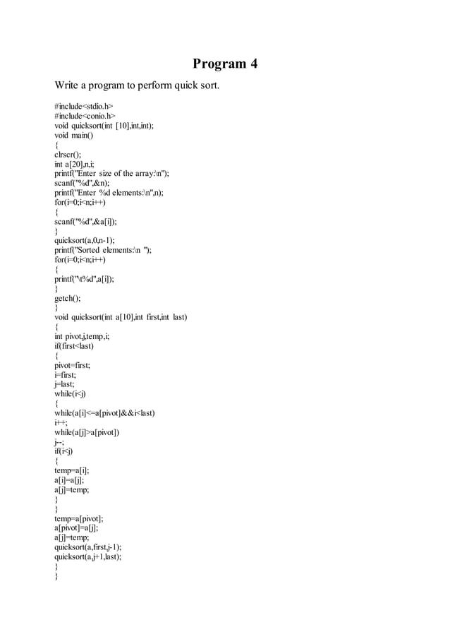 DAA Lab File C Programs | DOCX | Programming Languages | Computing