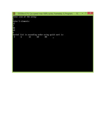 DAA Lab File C Programs | DOCX