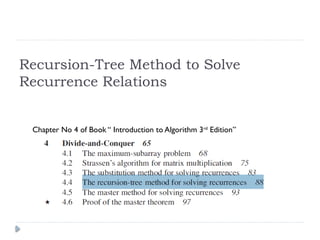 DAA Lecture 8 Recursion Tree Method.pptx