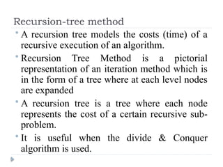 DAA Lecture 8 Recursion Tree Method.pptx